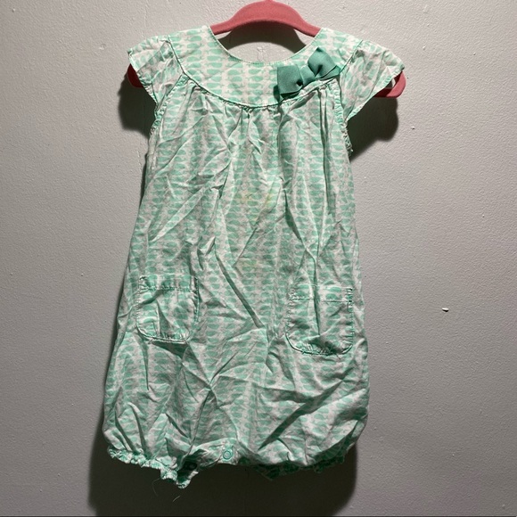 Carter's | One Pieces | Mint Green And White Romper With Whales And Bow ...